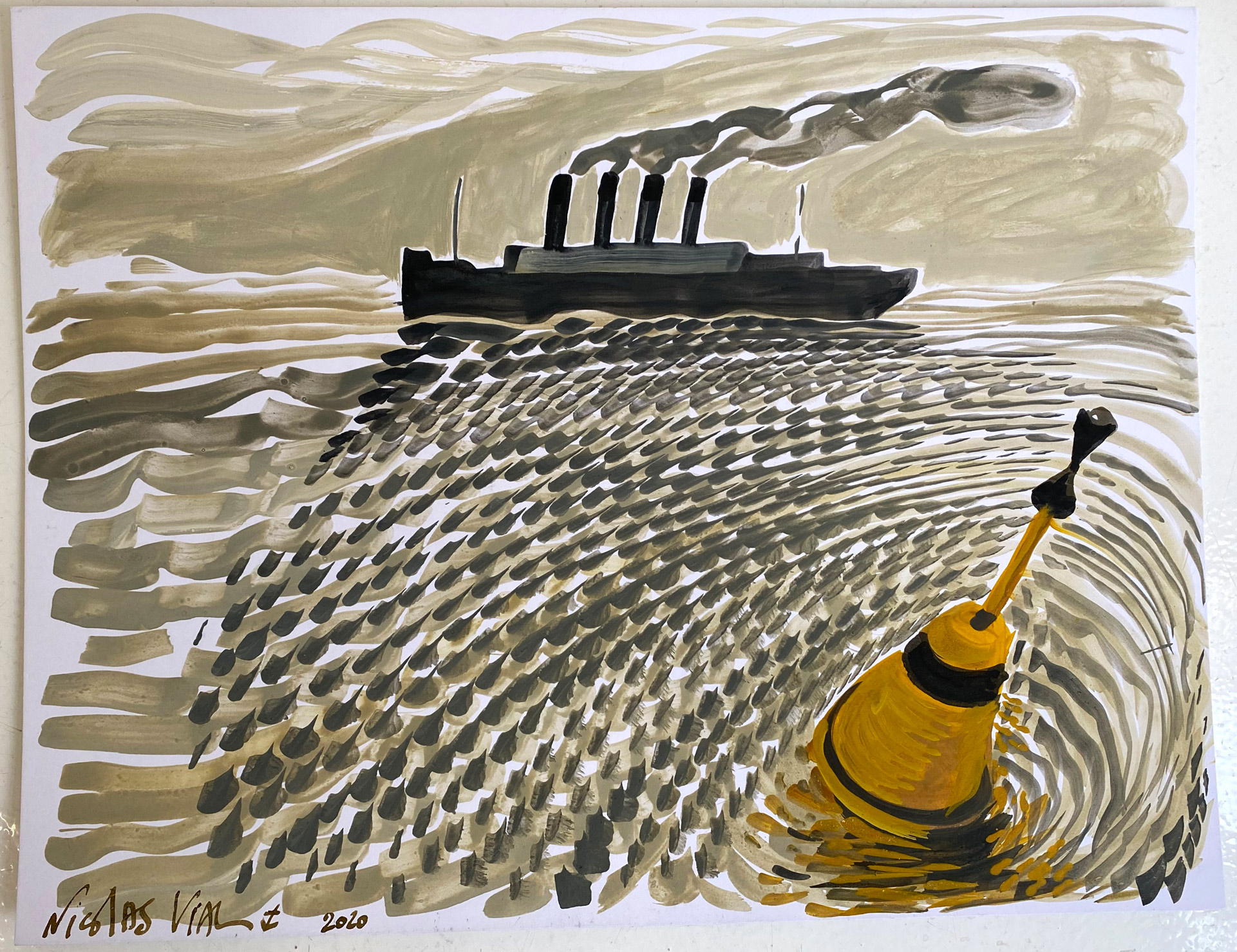 Nicolas Vial - La bouée jaune, 2020 | | Artwork | HUBERTY & BREYNE