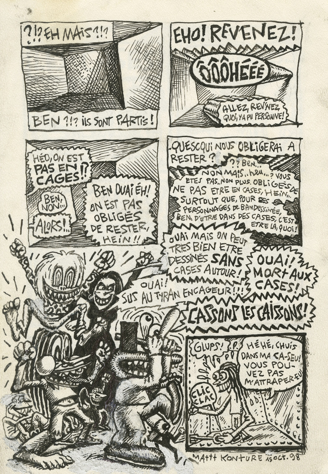 Mattt Konture - Les cases sont-elles des cages ?, 1998 | Artwork ...